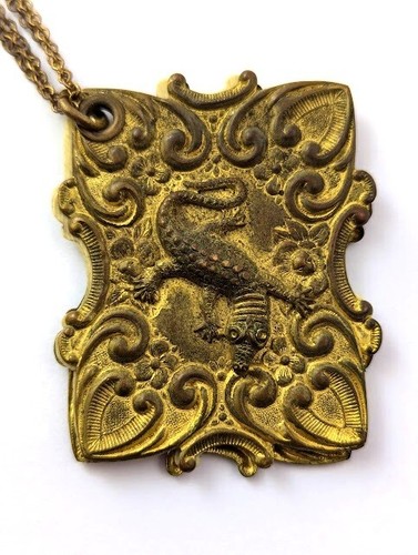 Victorian Bronze Notepad Necklace, 1900's, Vintage Jewelry | eBay