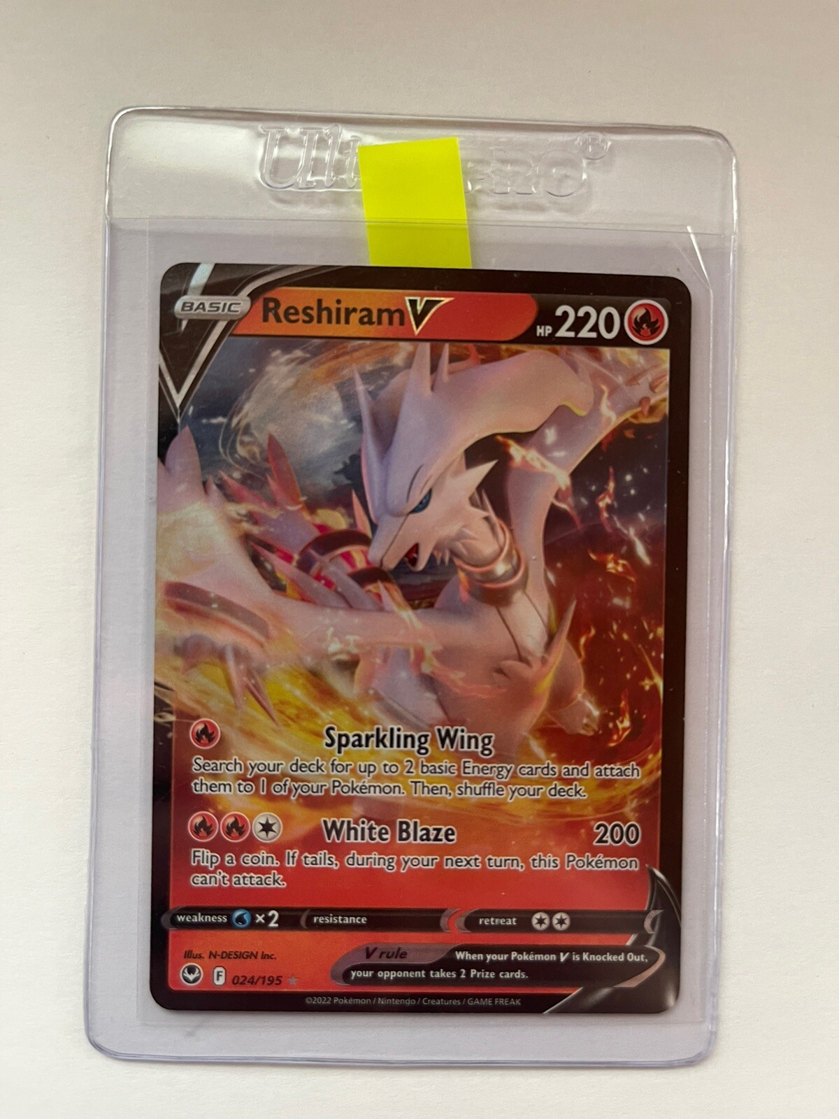 Reshiram V #24 Pokemon Silver Tempest | eBay