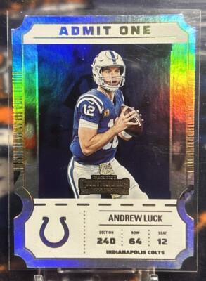 2022 NFL CONTENDERS ADMIT ONE TICKET INSERT #AO-ALU ANDREW LUCK INDY ...