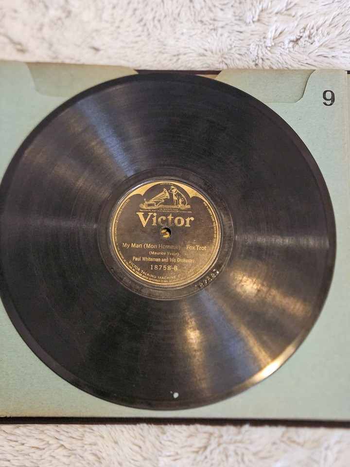 Antique My Master's Voice Record Album With 10 Fox Trot Records Oriole ...