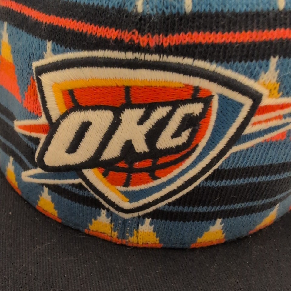 Oklahoma City Thunder OKC Mitchell & Ness NBA Snapback Hat Cap Multi ...