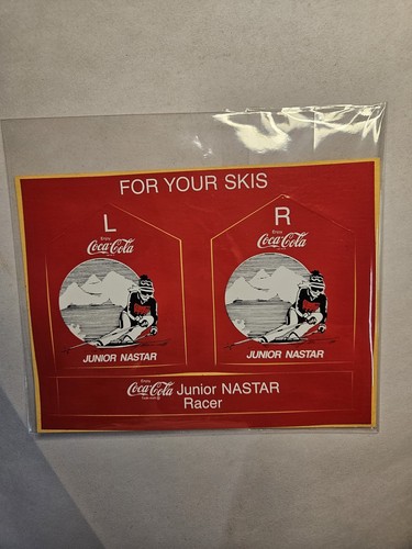 Coca Cola Coke Stickers For Your Skis Junior NASTAR racer Vintage New ...