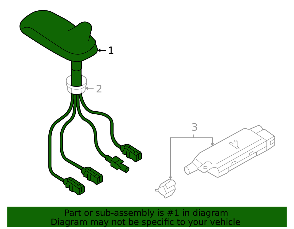 Genuine Audi Antenna 8P4-035-503-H-GRU | eBay