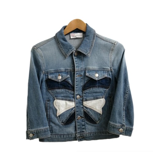 RED VALENTINO Butterfly Motif Denim Jacket Size M Used | eBay Australia