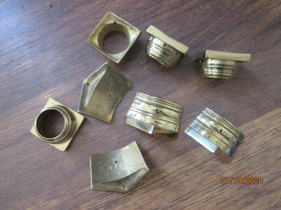 Vintage Brass Clock Column Caps Set of 4 Parts | eBay