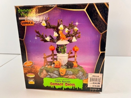 Lemax spooky town garbage ghoul 2005 lighted animated retired New in ...