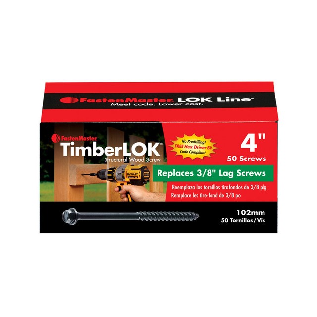 FastenMaster OMG 50pc 4" TIMBERLOK Screw Fmtlok04-50 for sale online | eBay