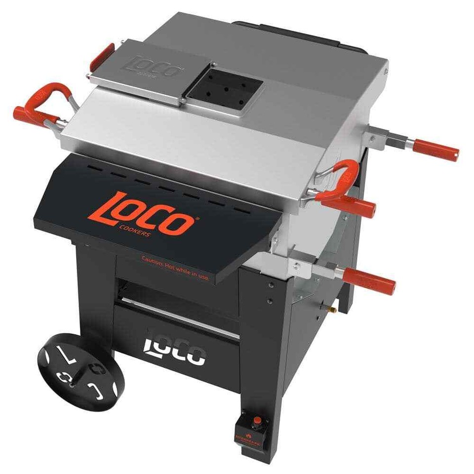 LOCO Crawfish Boiler Cart 90 qt. Powerful Dual Jet Propane Burner w ...