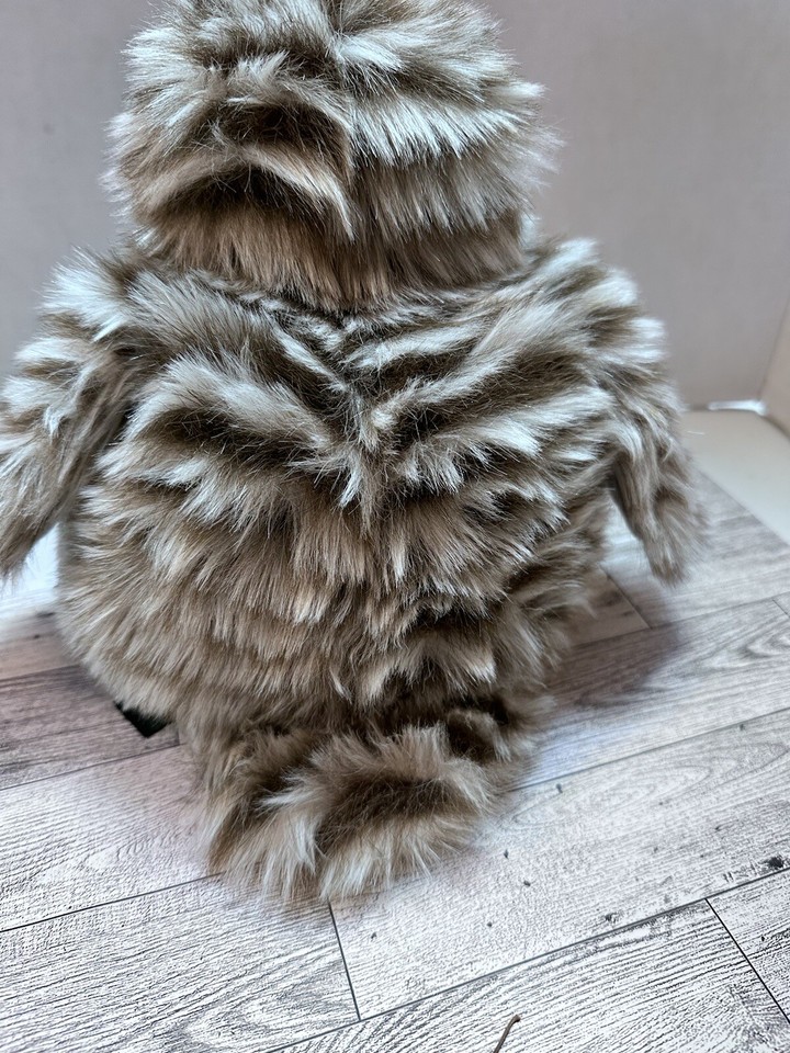 Unipak Plush Stuffed Animal Owl Gray White 9” Realistic Bean Bottom | eBay