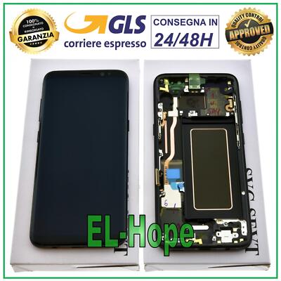 DISPLAY LCD + FRAME ORIGINALE SAMSUNG GALAXY S8 SM-G950 G950 F TOUCH ...