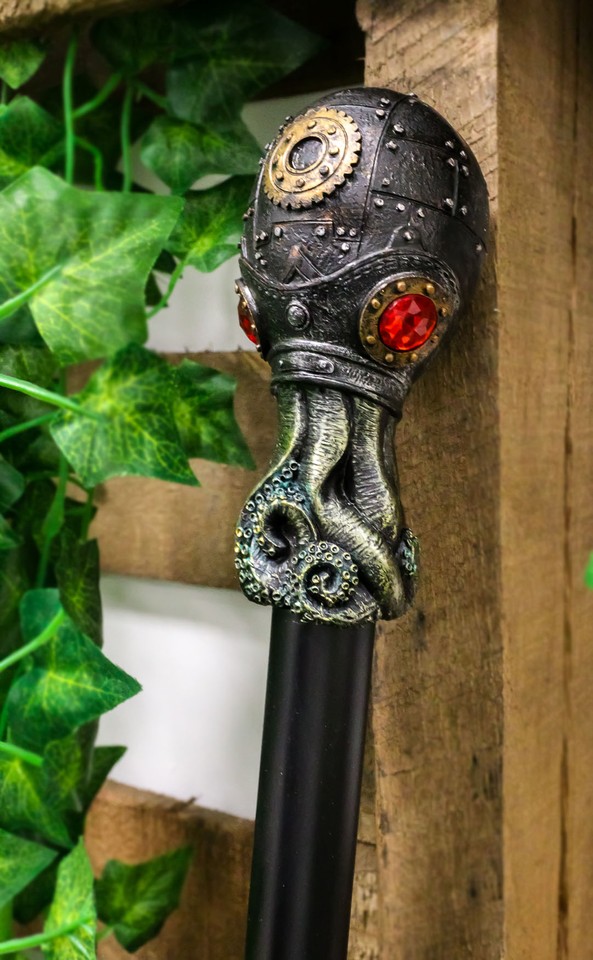 Steampunk Robotic Kraken Cthulhu Octopus Swagger Stick Cane Party Staff ...
