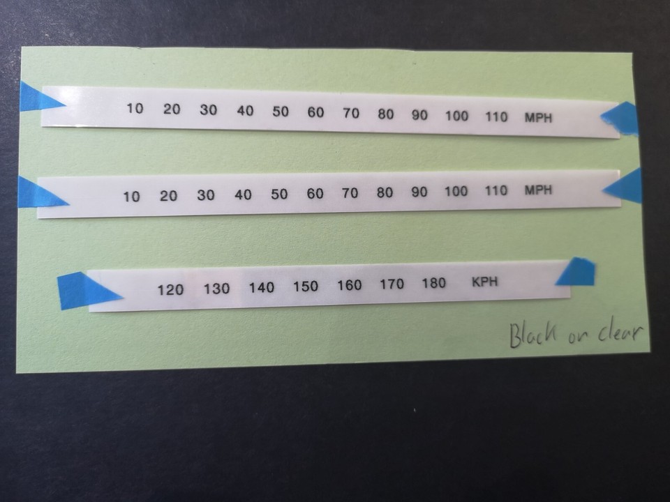 Speedometer Speedo Kit Overlay Conversion Stickers Mph Kph Dials-Black ...