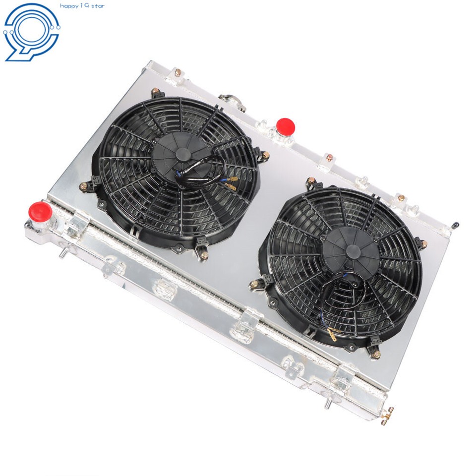 Aluminum 2-Row Racing Radiator Fan Shroud Assembly For Impreza WRX STI ...