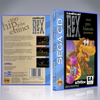 Sega CD Custom Case - NO GAME - Radical Rex | eBay