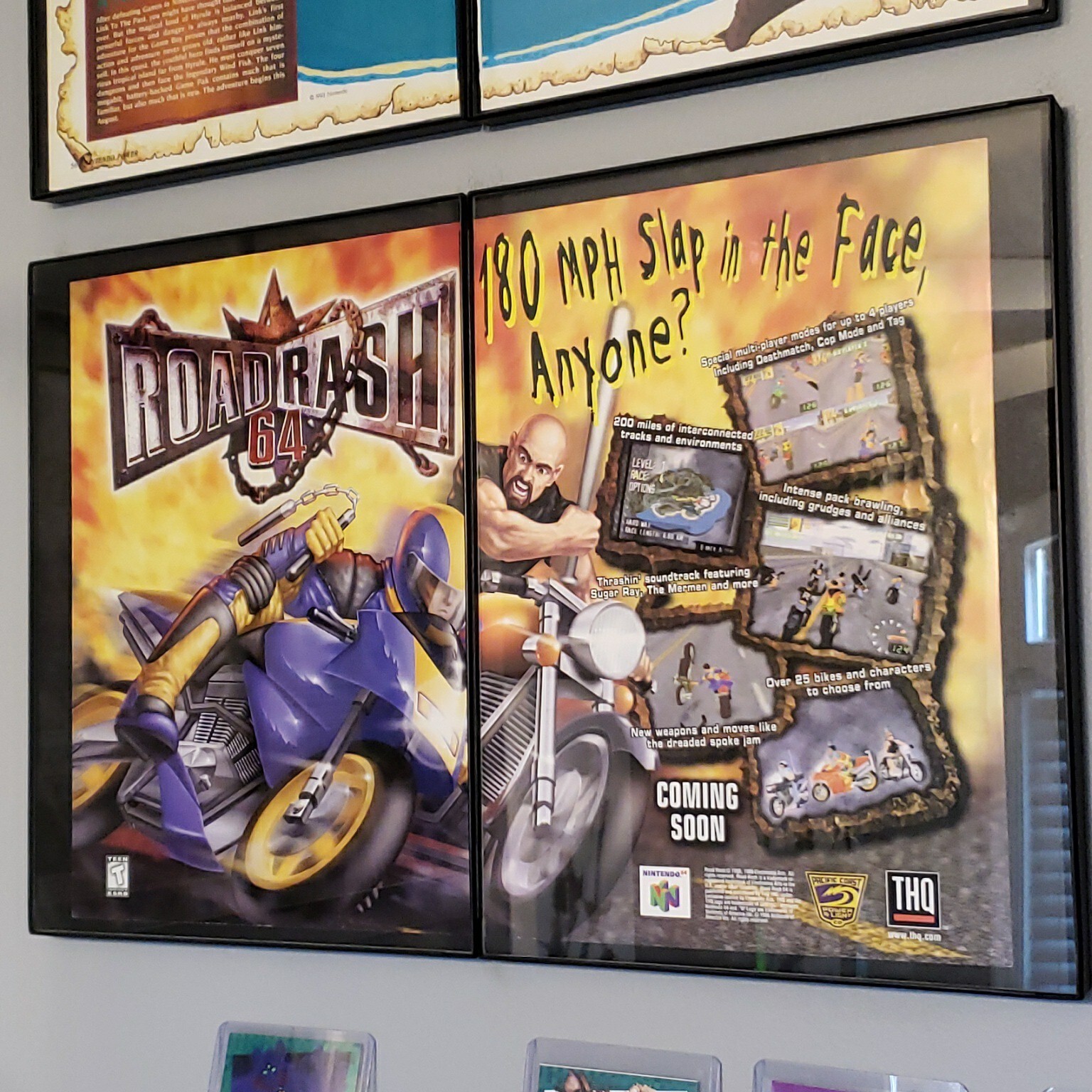 FRAMED 1999 Road Rash 64 Nintendo ad/poster N64 Video Game Wall Art v2 ...