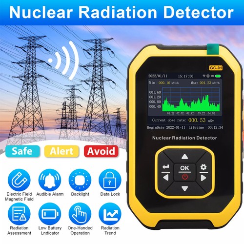 Portable LCD Nuclear Radiation Detector GM Geiger Counter β/γ/X-Ray ...