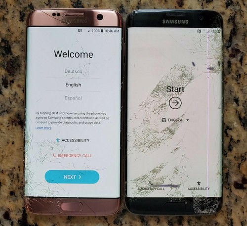 2 Samsung Galaxy S7 Edge Phones Rose Gold / black (VERIZON) | eBay