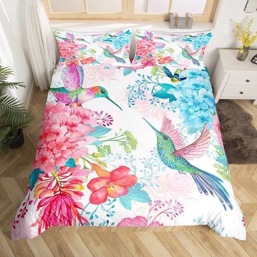 Hummingbird Comforter Cover Tropical Birds Bedding Set Hummingbird ...