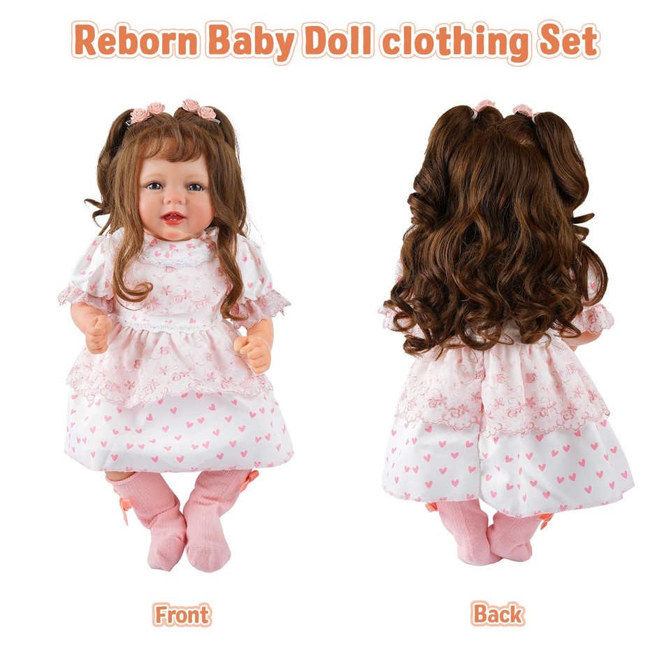 5 Pcs Reborn Baby Doll Clothes Accessories Set for 17-22 Inch Dolls ...