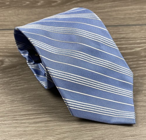 Brooks Brothers Men’s Makers And Merchants Silk Striped Necktie Blue ...