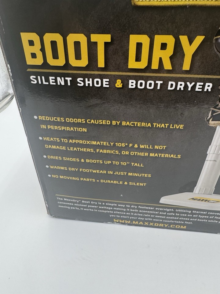 MaxxDry Boot Dry Silent Shoe & Boot Dryer Heater Odor Eliminator New ...
