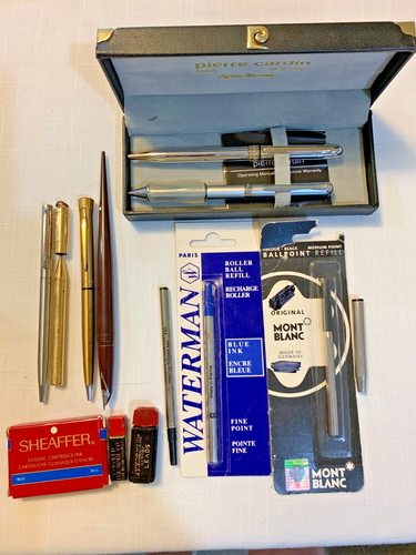 VTG Mechnical Pencil, Ballpoint/Ink Pens, Refills Lot, Diff. Brands ...