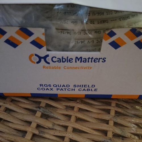 Cable Matters RG6 Quad Shielded Coaxial Patch Cable White 100ft NEW | eBay