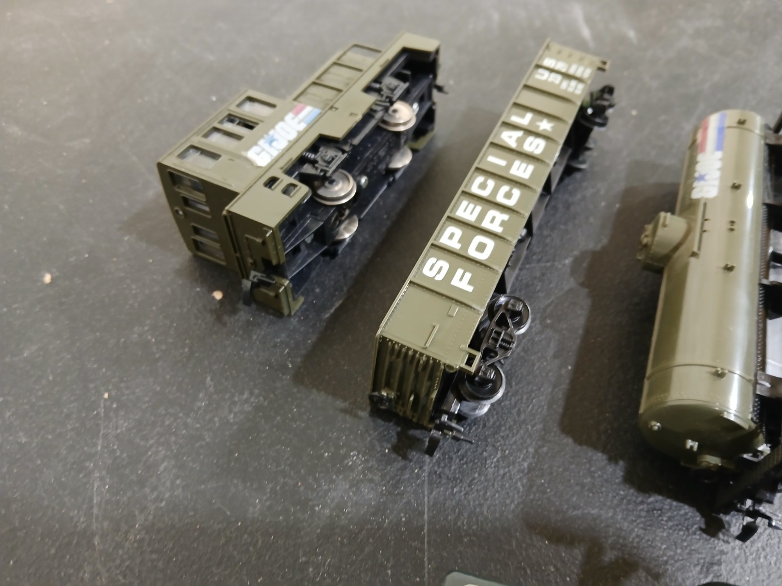 Vintage Tyco GI Joe HO Scale Military Special Forces 6 Pcs Train Set ...