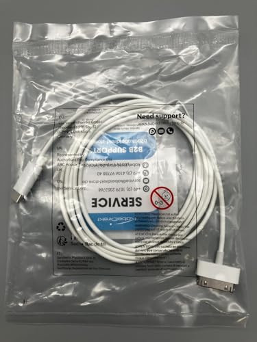 30-Pin to USB C Adapter Cable for iPhone, iPad, iPod – 6ft (Next ...