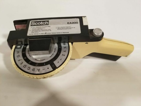 Scotch Model EA200 Labeler Handheld Tape Label Maker Vintage for sale ...