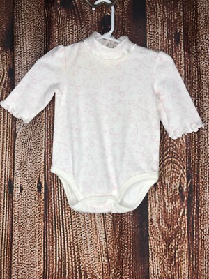 Talbots Kids Girls Pink White Long Sleeve One Piece Romper Creeper Size ...