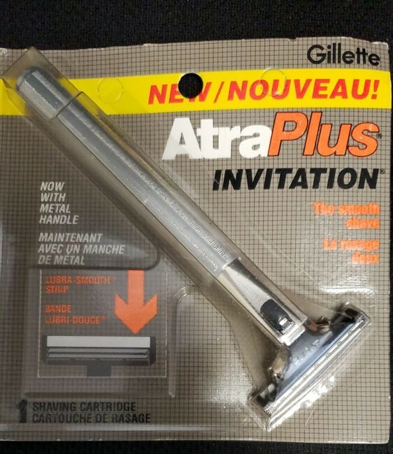 Gillette Atra Plus Metal Razor Cartridge Vintage Handle Shaver Refill ...