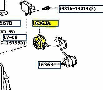 GENUINE OEM 1636338010 LEXUS LS460/LS460L MOTOR, COOLING FAN, NO.2 ...