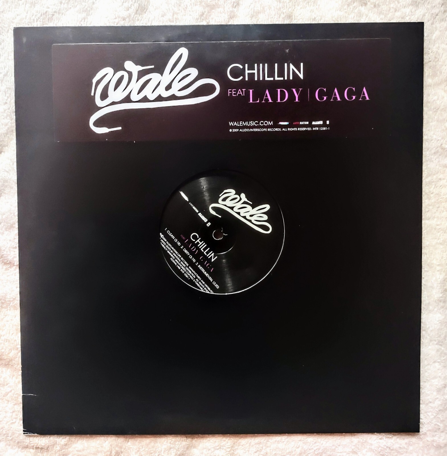 WALE LADY GAGA CHILLIN 12" US VINYL PROMO - FREE UNIQUE CUSTOM-MADE PIC ...