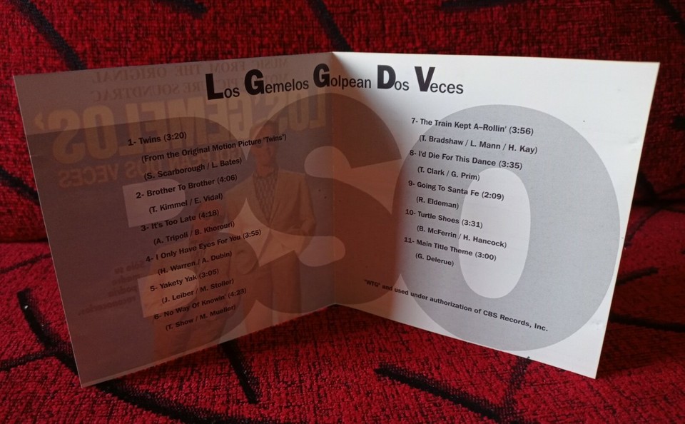 TWINS *Soundtrack* RARE 1995 Spain Press CD Arnold Schwarzenegger ...