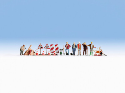 NOCH 15111 HO Scale Workers For Road Works (Set Of 6 With Accessories ...