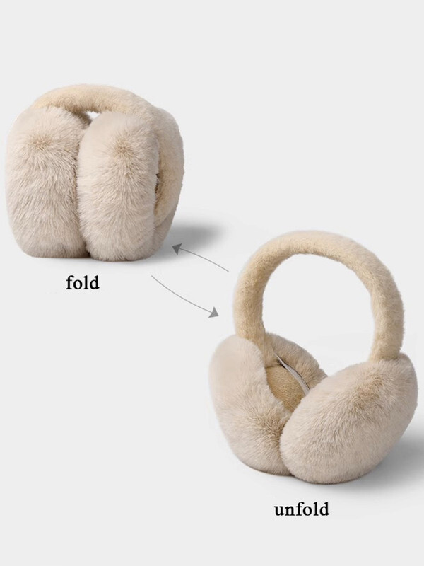 Women Men Fluffy Ear Muffs Winter Earmuffs Soft Plush Ear-Warmer Cover ...