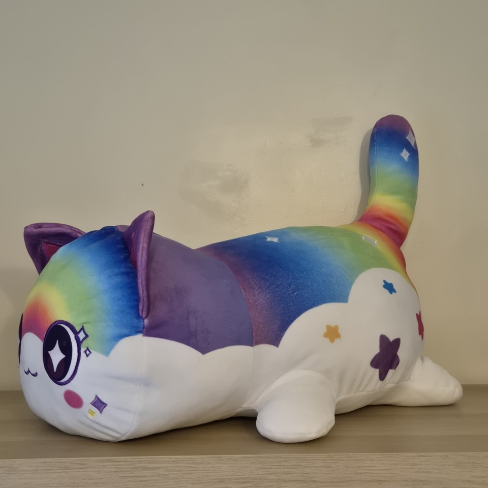 Aphmau Jumbo Rainbow Galaxy Cat MeeMeows 19" Soft Toy Plush Huge ...