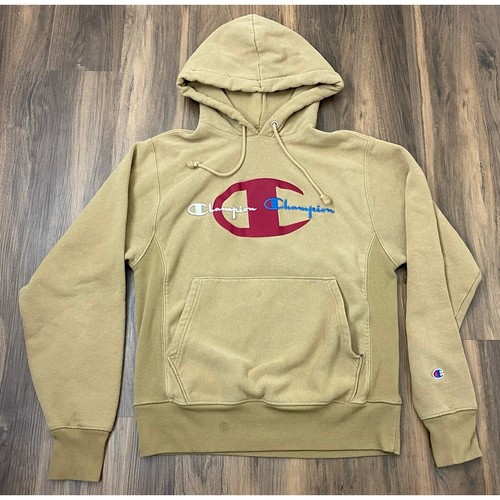 Men Champion Reverse Weave spell-out graphic stitched logo pullover ...