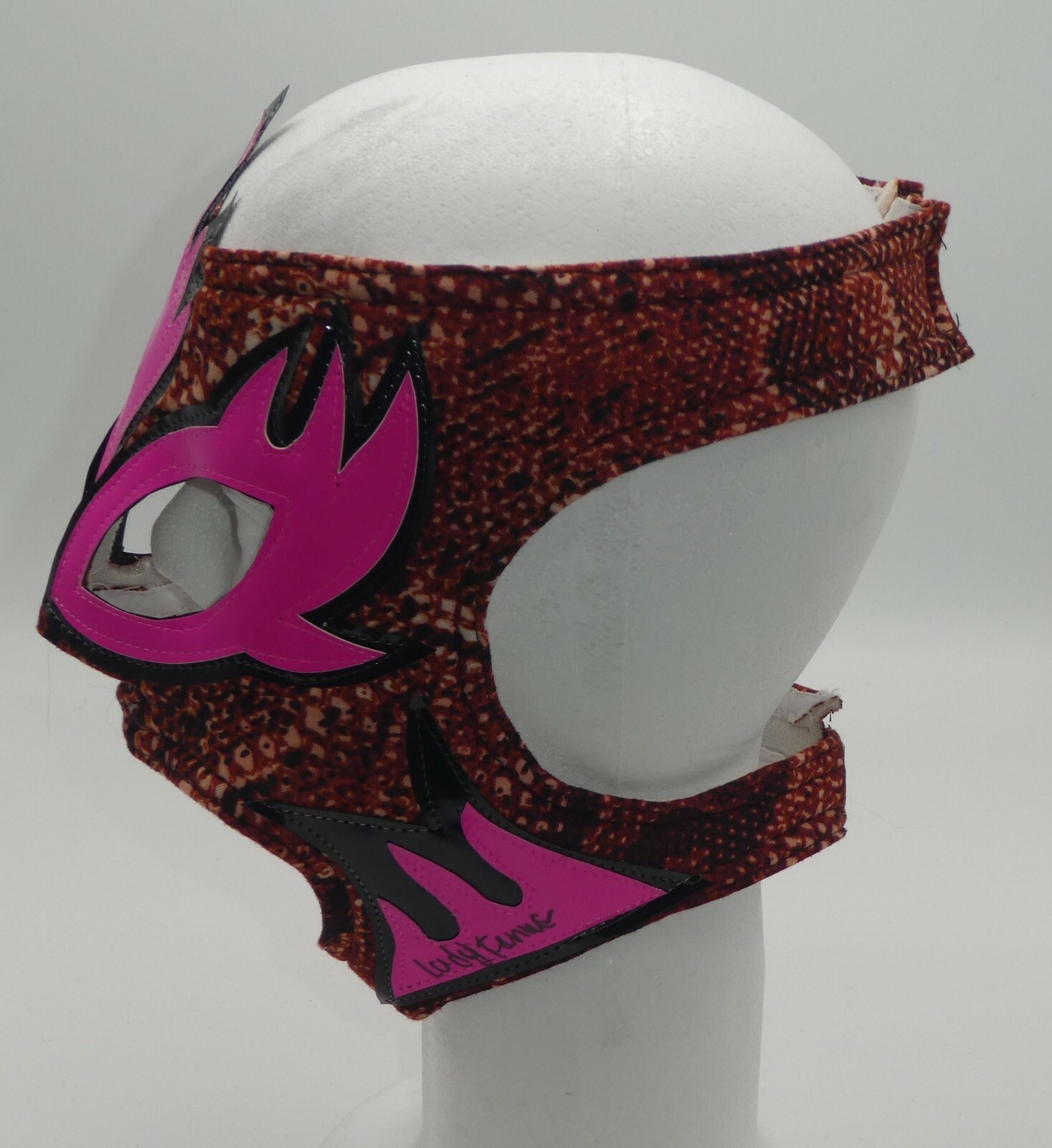 Lady Flammer Signed Pro Wrestling Mask BAS COA Lucha Libre AAA MLW ...