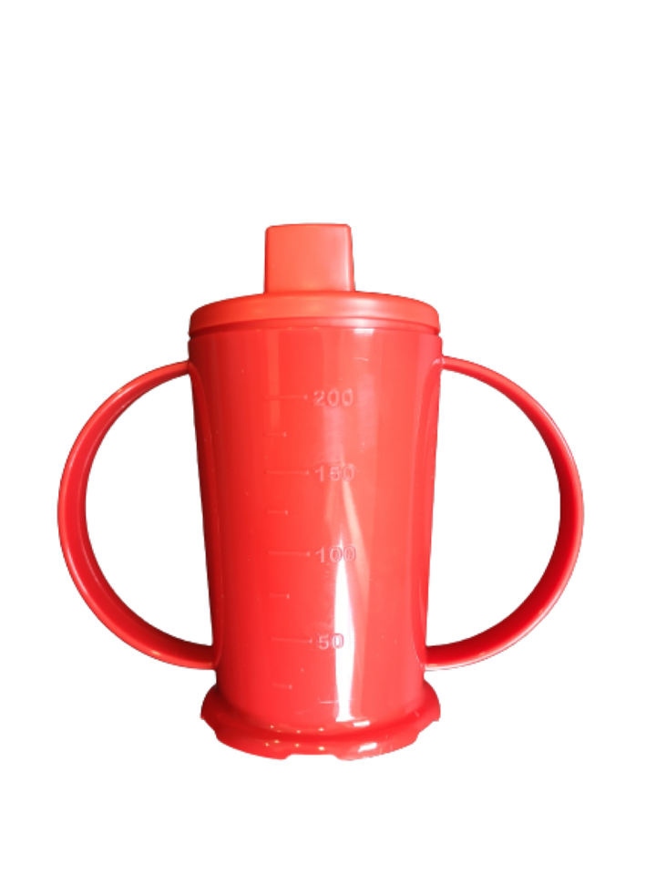 Two Handled Graduated Beaker With Lid - 200ml Adult Feeder Cup ...
