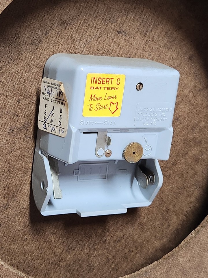 Vintage 1960's Verichron Wall Clock Velvet Black & Gold Gilt Wood Frame ...