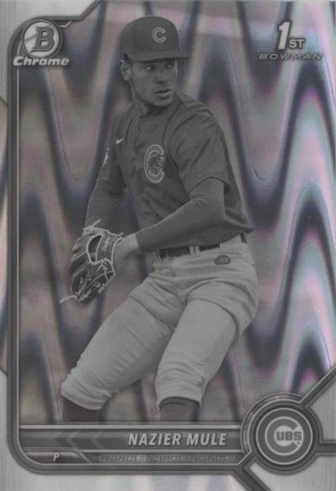 2022 Bowman Draft - Chrome Nazier Mule #BDC-77 Black & White RayWave ...