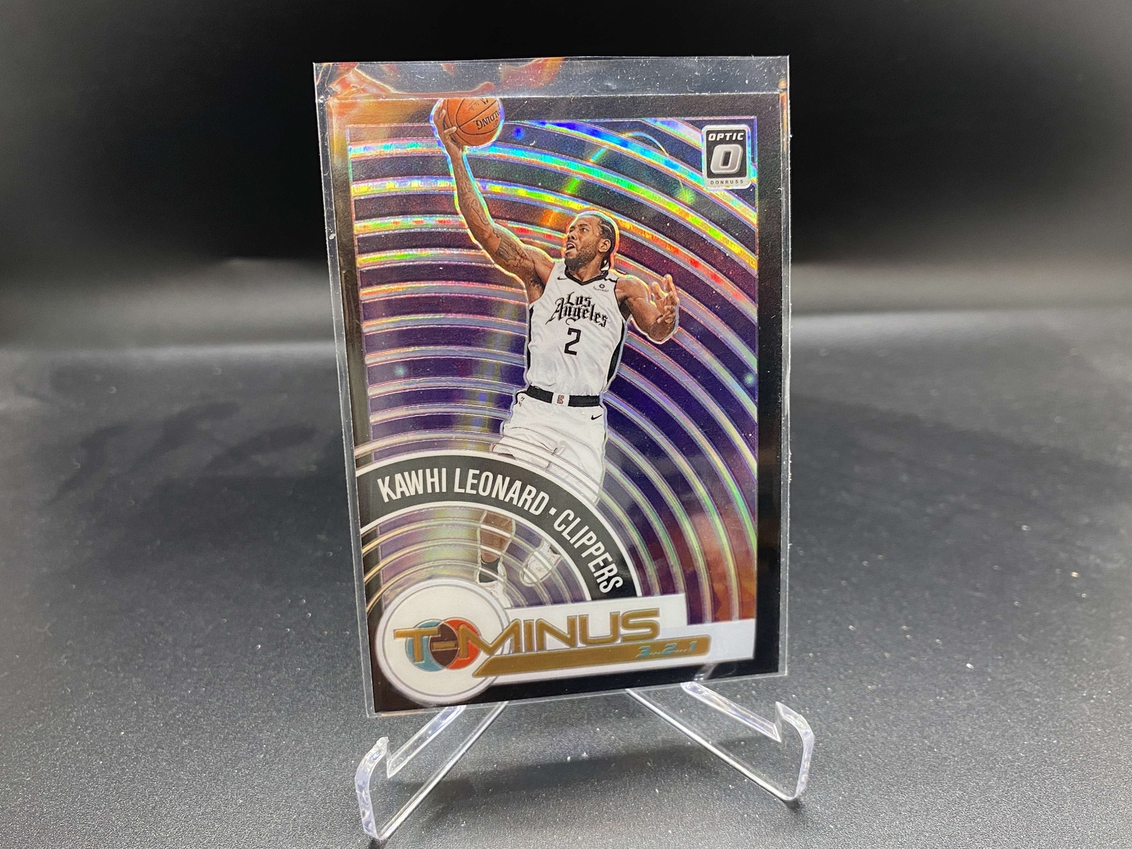 Kawhi Leonard 2020-21 Donruss Optic T-Minus 3.2.1… Holo Prizm #3 ...