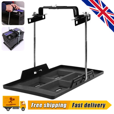 Universal Metal Car Battery Tray Holder Mount Adjustable Hold Down ...