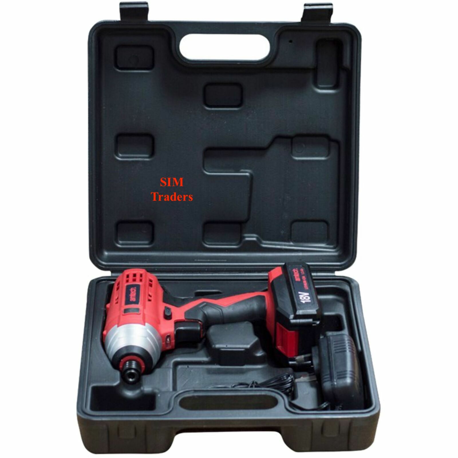 Am-Tech V6520 Impact Driver 18V Cordless 1/4" Battery & Chargers Power ...