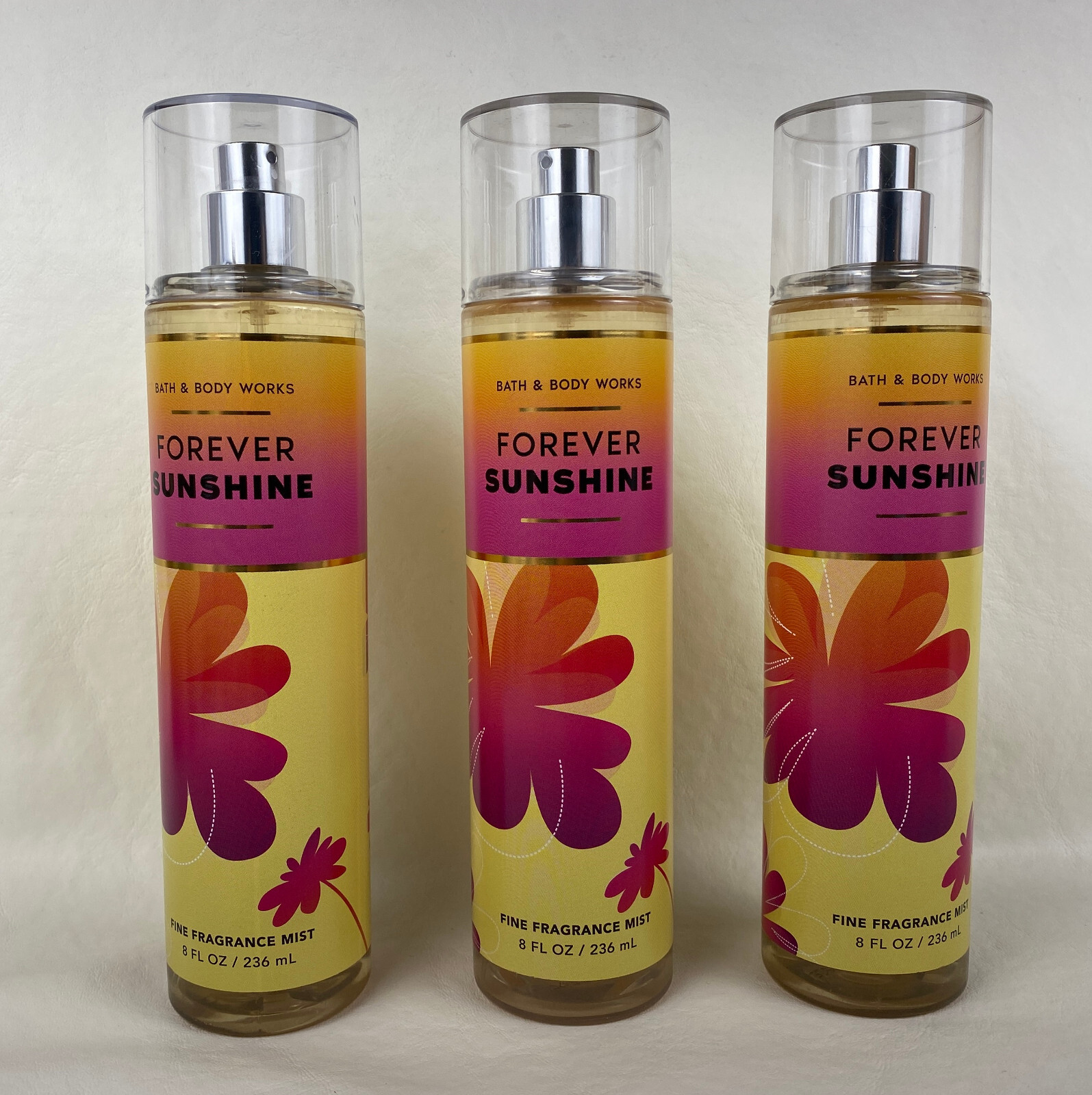 3 Bath & Body Works Forever Sunshine Fine Fragrance Mist Sprays 8 fl oz ...
