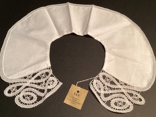 Hand Made VTG w Tag -Collar Yoke Czechoslovakia VAMBERK Bobbin Tape ...