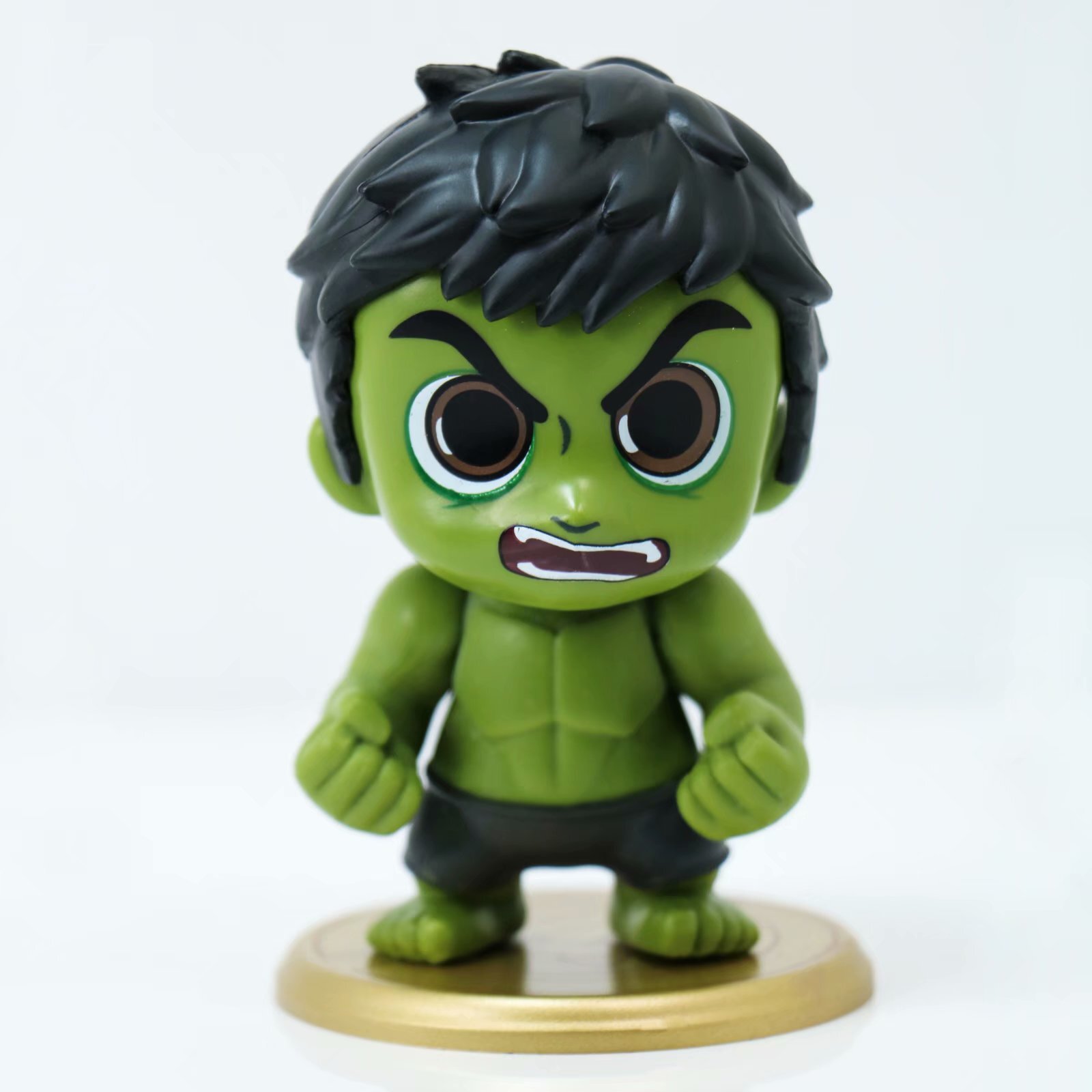 Cartoon Q version of Green giant small tree man car shaking head figure ...