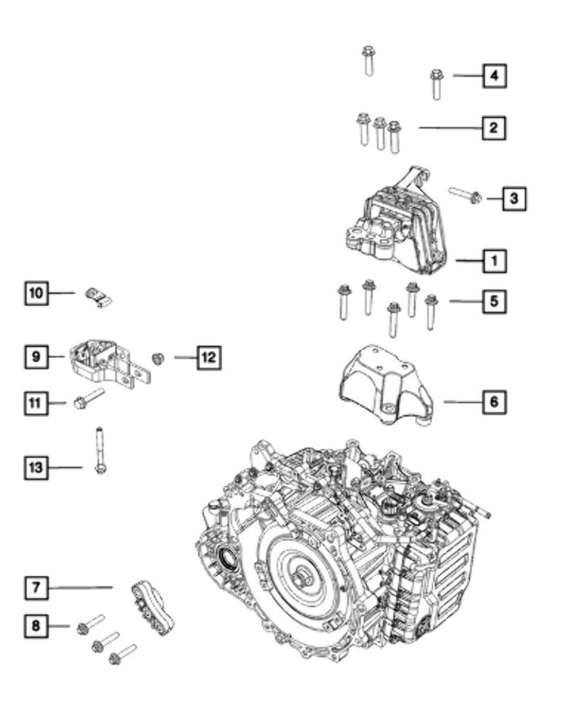 New Genuine Mopar Bracket Engine Mount OE 68164774AA | eBay
